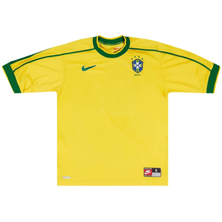 Buy Nike Brazil 1998 Reissue Jersey 'Varsity Maize/Pine Green/Lucky ...