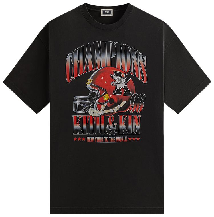 Buy Kith & Kin Champions 1996 Vintage Tee 'Black' - KHM032352 001 | GOAT