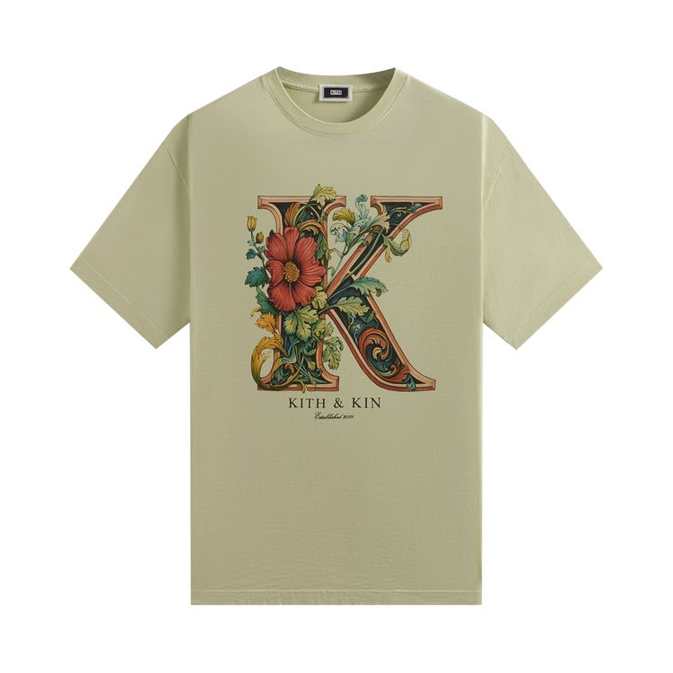 Buy Kith Floral K Vintage Tee 'Stoneware' - KHM032327 348 | GOAT