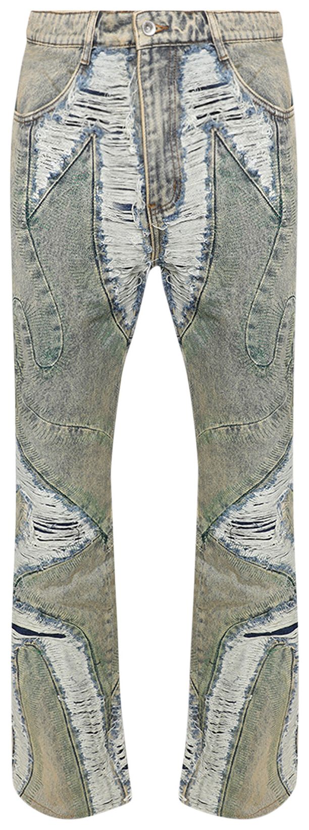 Buy Who Decides War Wave Distressed Jeans 'Denim' - 1121010009SS24 DENI ...