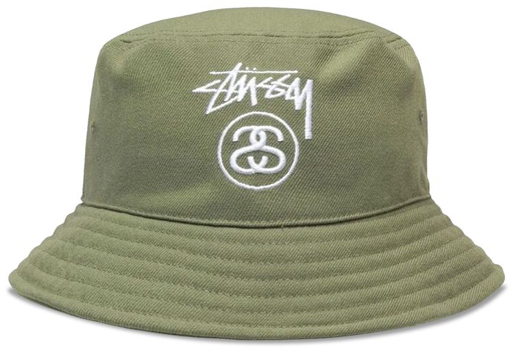 Buy Stussy Stock Lock Deep Bucket Hat 'Olive' - 1321175 OLIV | GOAT