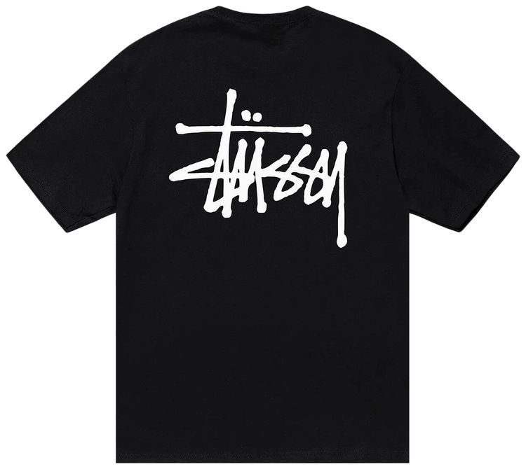 Buy Stussy Basic Tee 'Black' - 1904452W BLAC | GOAT