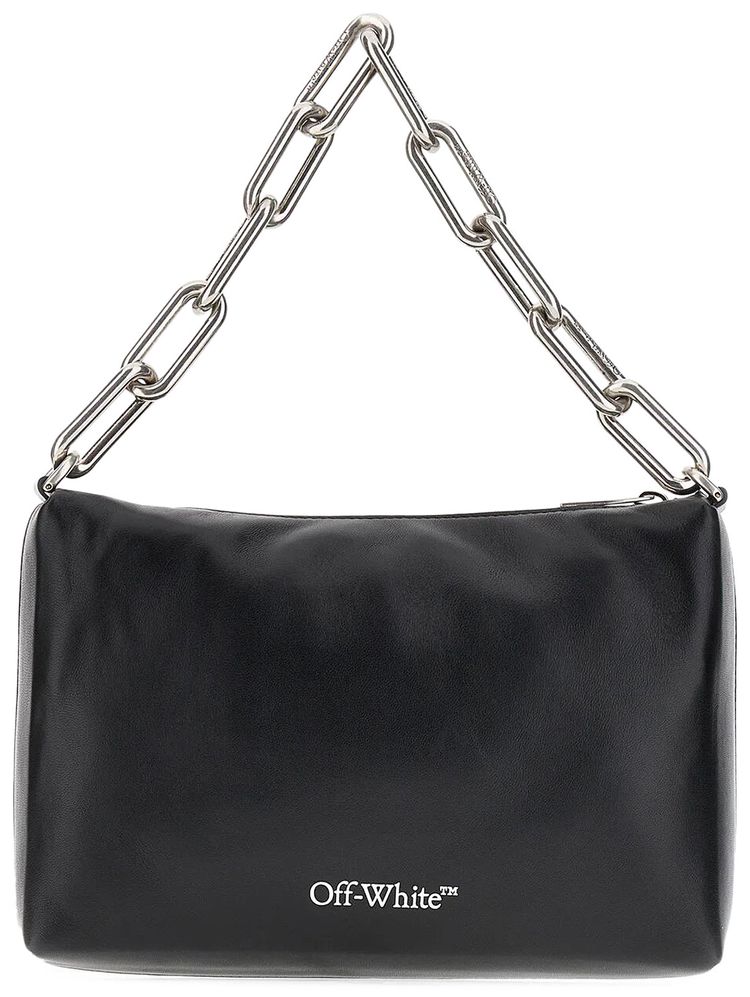Buy Off-White Block Pouch Leather Shoulder Bag 'Black/White ...