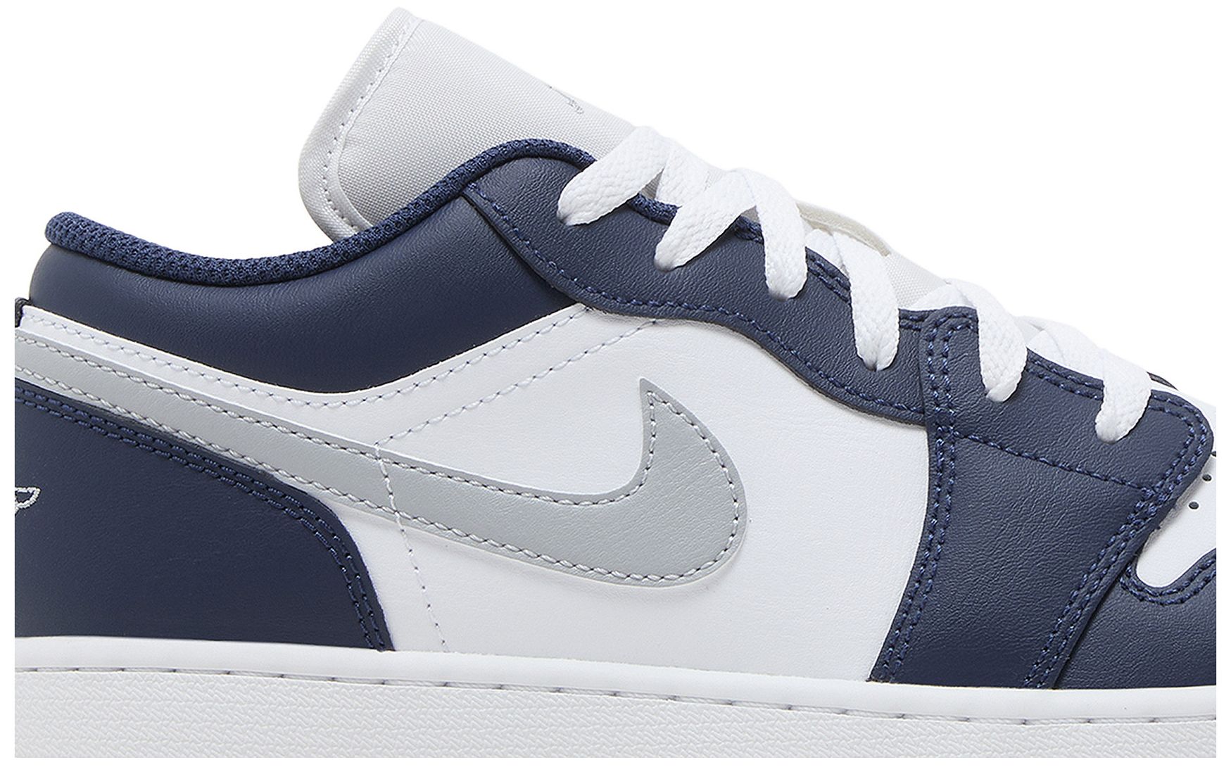 Buy Air Jordan 1 Low GS 'Midnight Navy Wolf Grey' - 553560 141 | GOAT