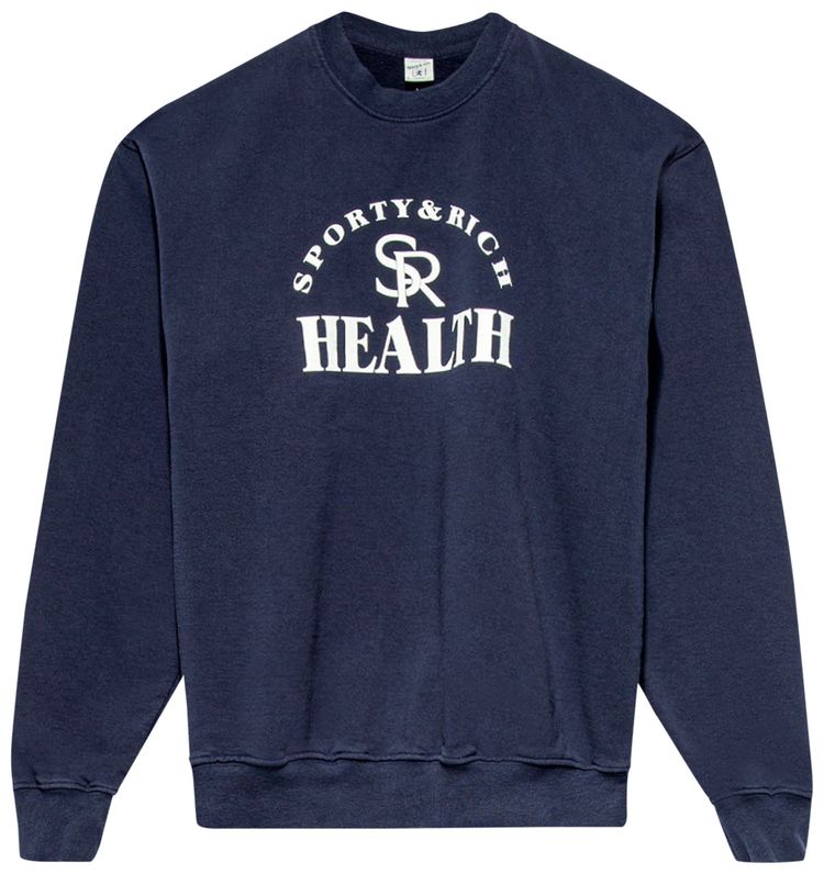 Buy Sporty & Rich Ball Game Crewneck 'Navy' - SR2SP21 CREW NAVY | GOAT AE