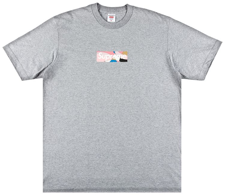 Buy Supreme x Emilio Pucci Box Logo Tee 'Heather Grey/Dusty Pink ...