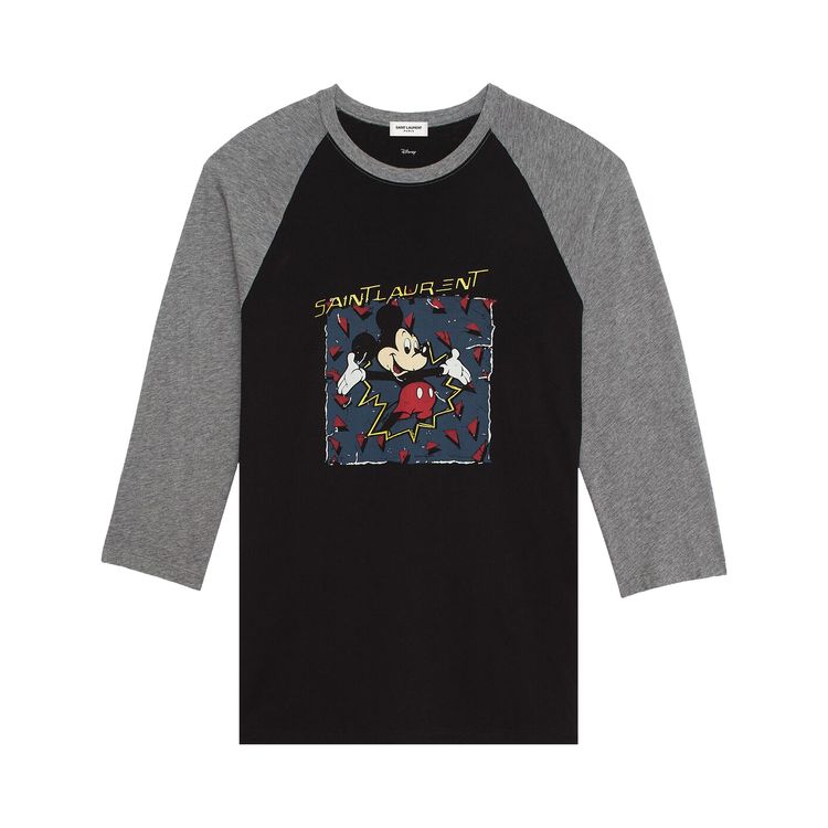 Buy Saint Laurent Mickey Mouse Long-Sleeve T-Shirt 'Black' - 631806 ...