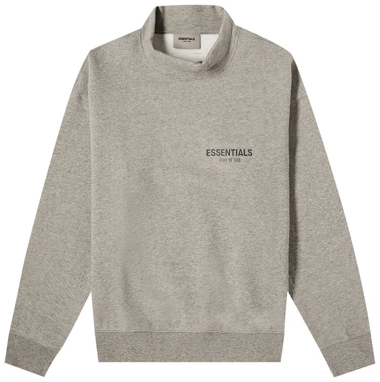 Buy Fear of God Essentials Pullover Mockneck 'Heather Oatmeal' - 192SP212033F | GOAT
