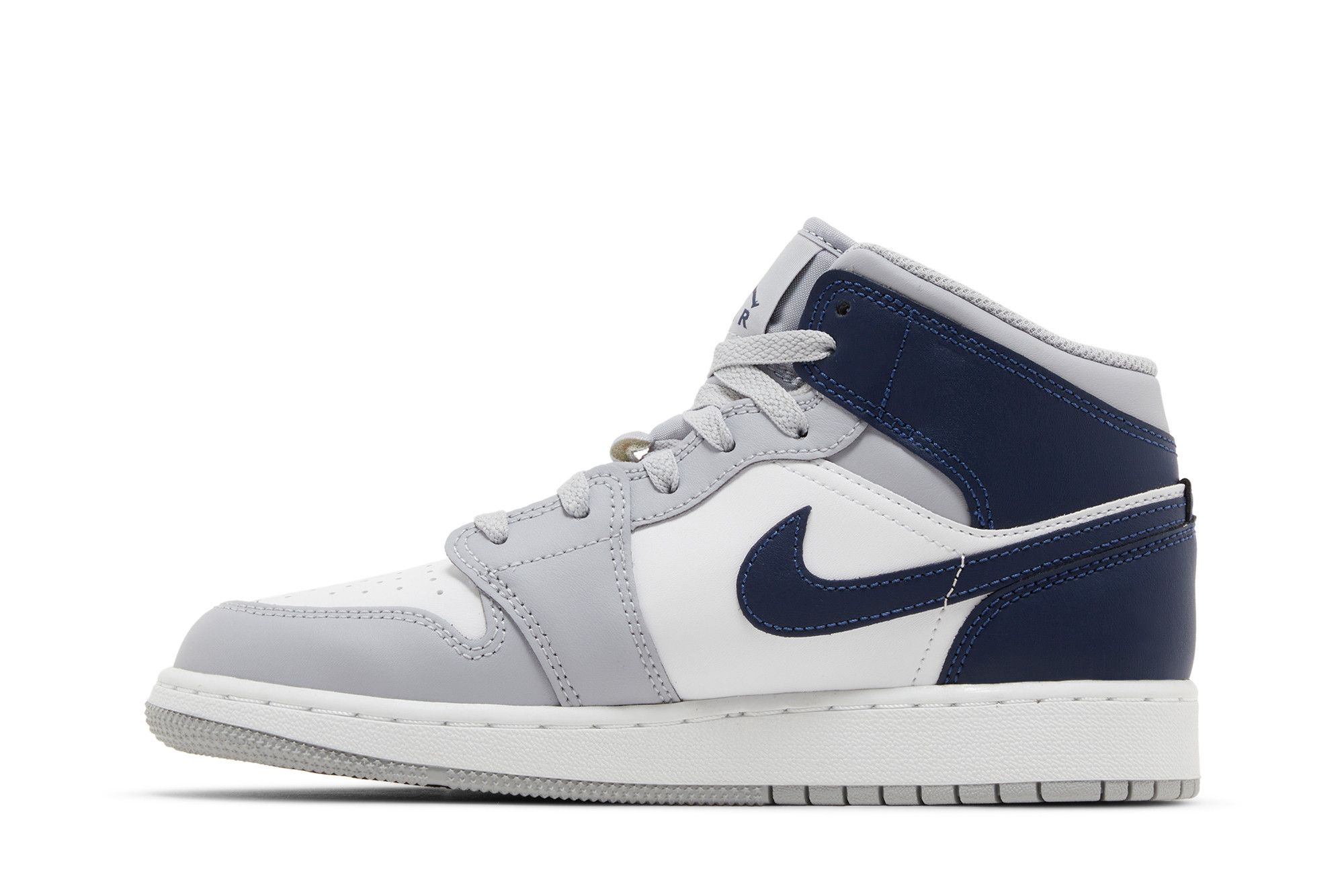 Buy Air Jordan 1 Mid GS 'Wolf Grey Midnight Navy' - DQ8423 104 | GOAT