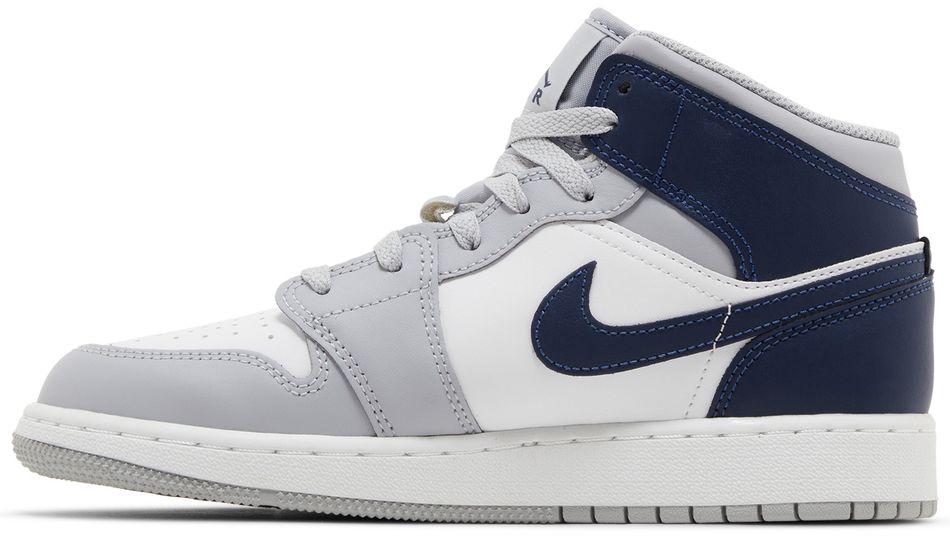 Buy Air Jordan 1 Mid GS 'Wolf Grey Midnight Navy' - DQ8423 104 | GOAT