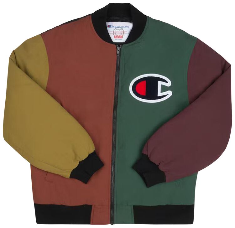 Buy Supreme x Champion Color Blocked Jacket 'Multicolor' - FW17J43 ...