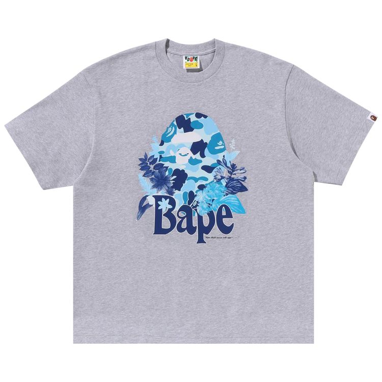 Buy BAPE Floral Big Ape Head Relaxed Fit Tee 'Grey' - 1K30 110 312 GREY ...
