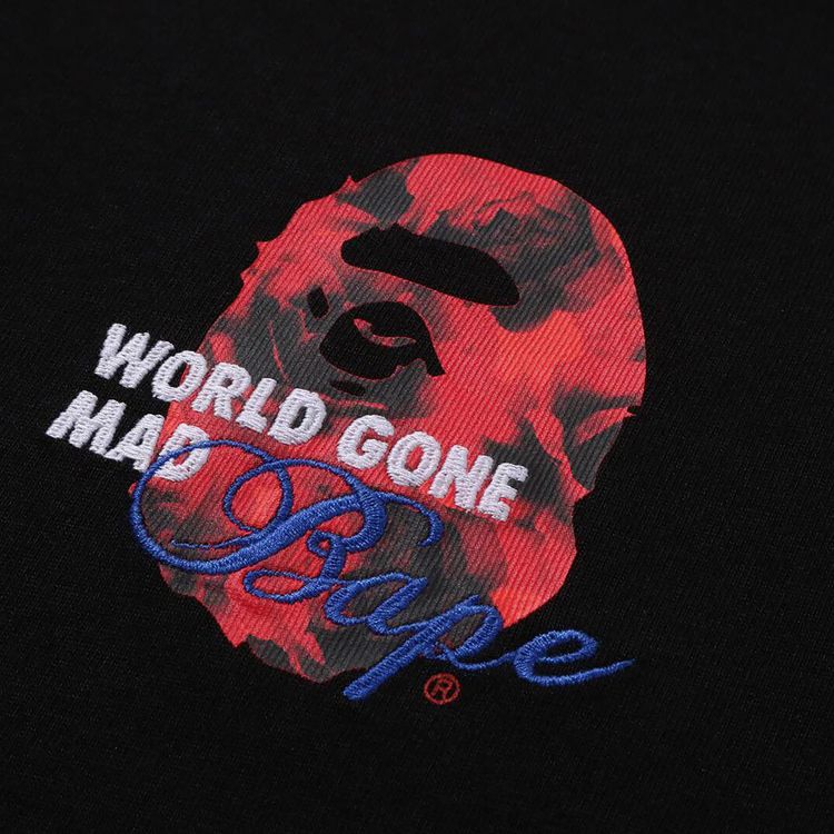 Buy BAPE Floral Solid Camo Medium Ape Head Relaxed Fit Tee 'Black ...