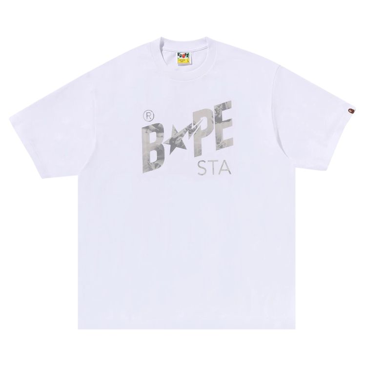 Buy BAPE Floral Solid Camo Bape Sta Logo Relaxed Fit Tee 'White' - 1K80 ...