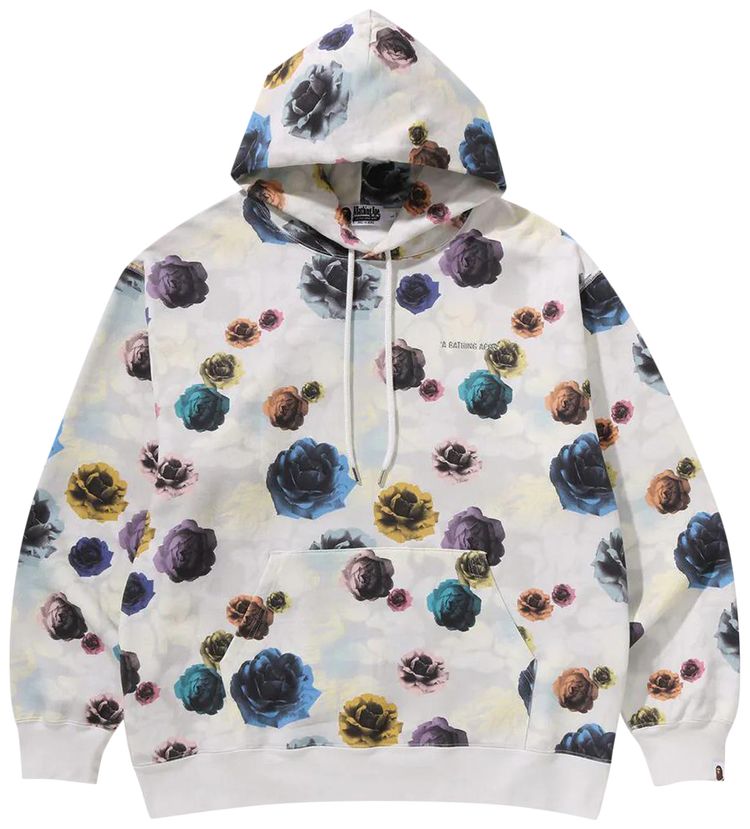 Buy BAPE Floral Camo Pattern Relaxed Fit Pullover Hoodie 'Ivory' - 1K80 ...