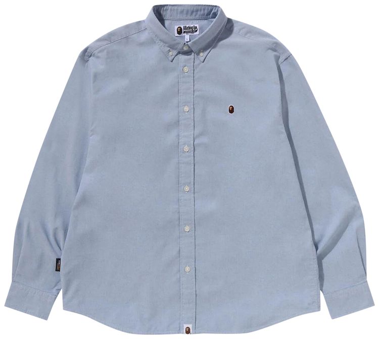 Buy BAPE One Point Oxford Long-Sleeve Shirt 'Blue' - 1K80 131 306 BLUE ...