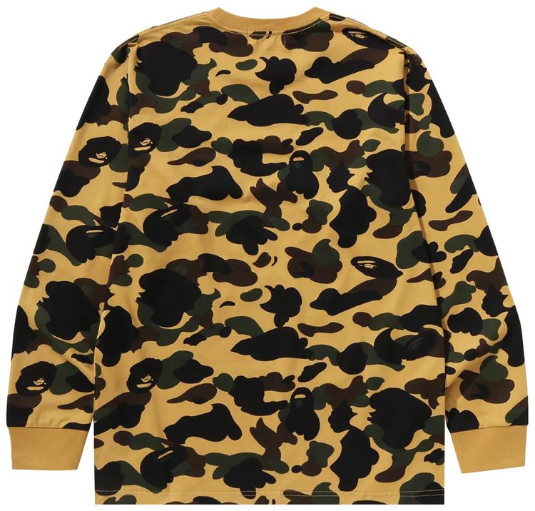 Buy BAPE 1st Camo College Long-Sleeve Tee 'Yellow' - 1K80 111 008 ...