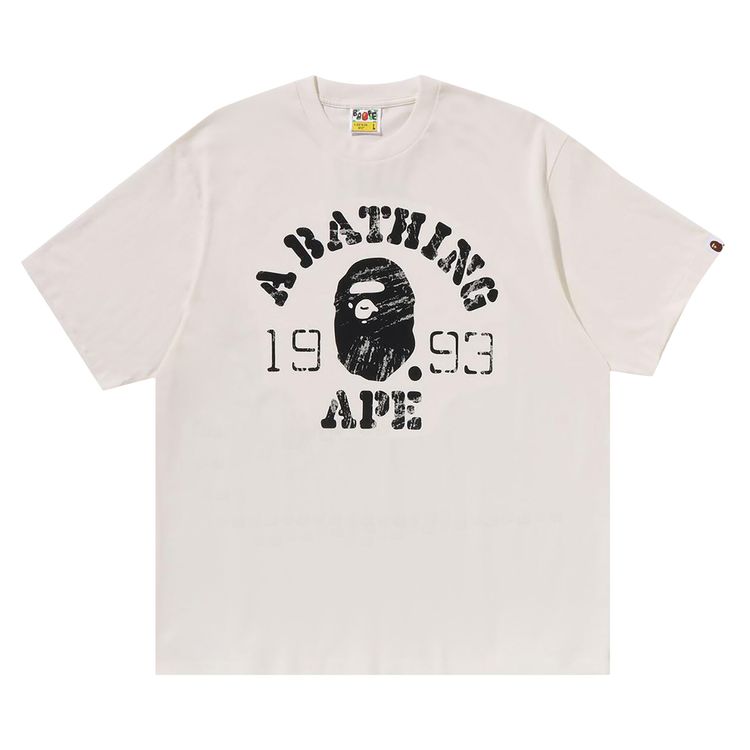 Buy BAPE Screen Print College Relaxed Fit Tee 'Ivory' - 1K80 110 320 ...