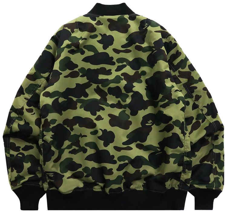 Buy BAPE 1st Camo Nylon Twill MA-1 Jacket 'Green' - 1H80 140 015 GREEN ...