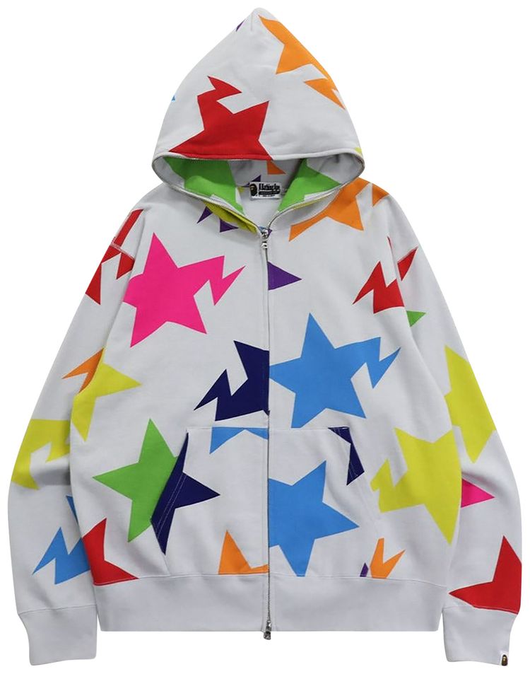Buy BAPE Sta Pattern Relaxed Fit Full Zip Hoodie 'Multicolor' - 1H80 ...