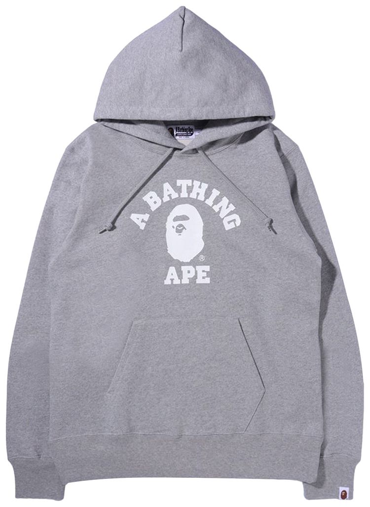 Buy BAPE College Pullover Hoodie 'Grey' - 1H80 114 008 GREY | GOAT