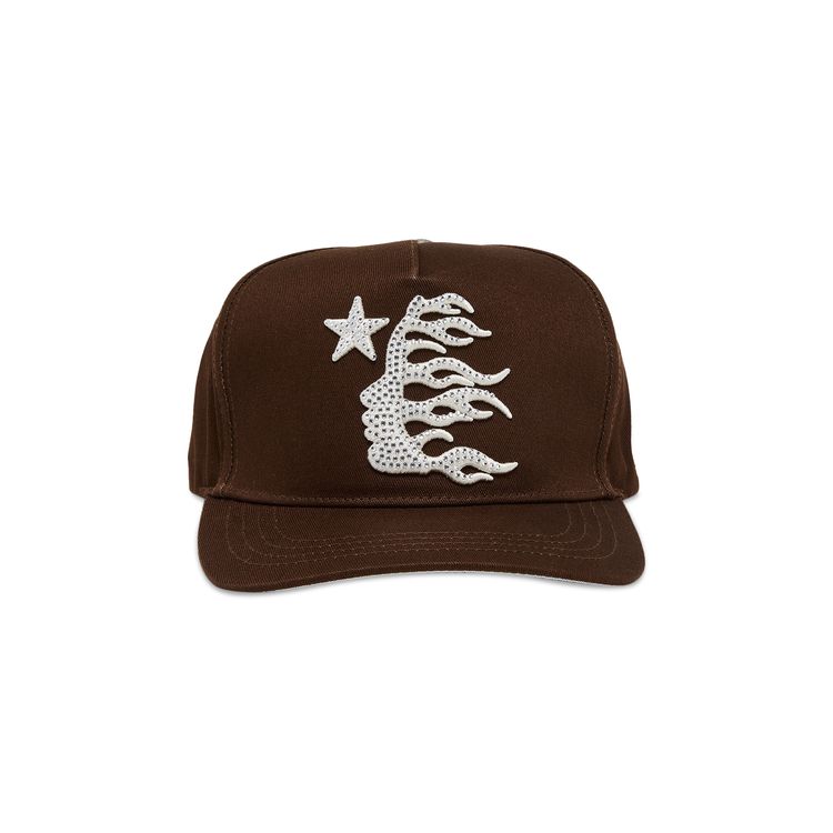 Buy Hellstar OG Logo Snapback Hat With Rhinestones 'Brown' - HS01HAT001 ...