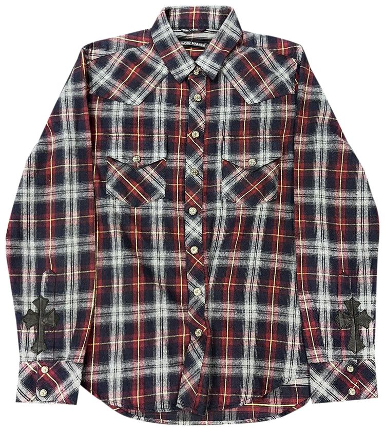 Buy Chrome Hearts Flannel With Cross Motif 'Plaid/Multicolor' - 1383 ...