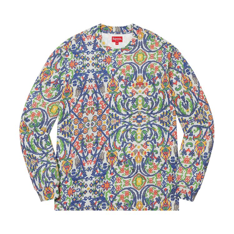Buy Supreme Small Box Long-Sleeve Tee 'Tapestry' - SS23KN6 TAPESTRY ...