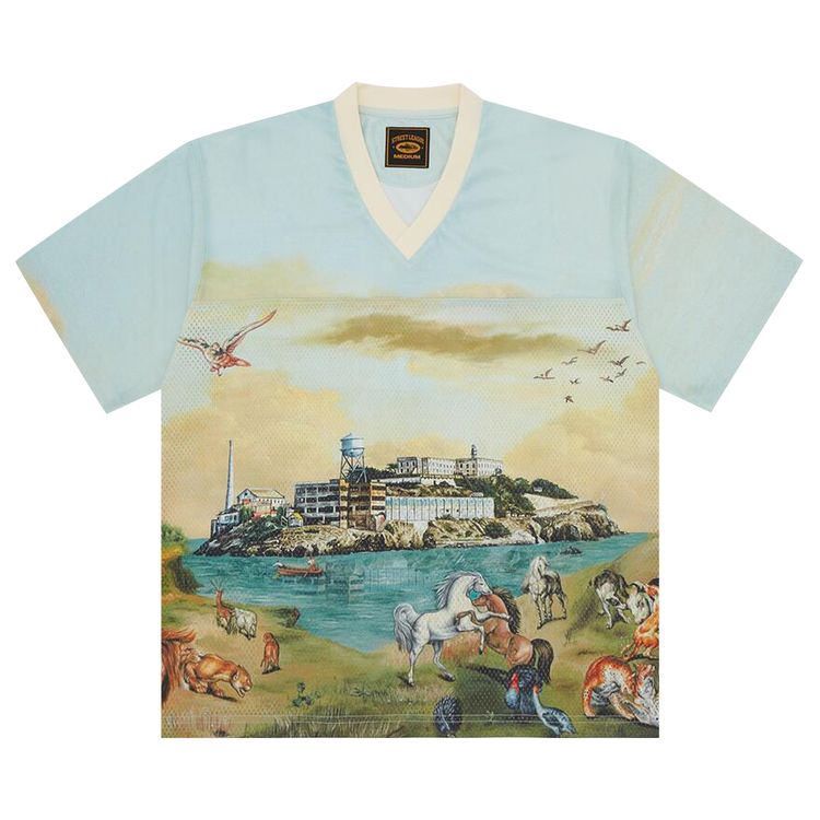 Buy Corteiz Narnia Football Jersey 'Blue/Cream' - 7892 1SS240109NFJ ...