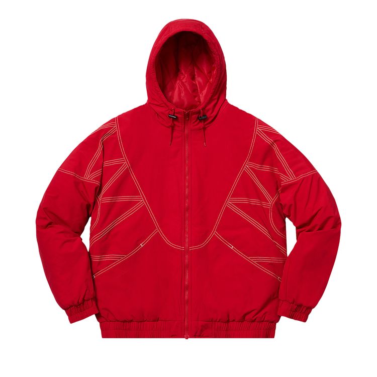 Buy Supreme Zig Zag Stitch Puffy Jacket 'Red' - FW18J15 RED | GOAT CA