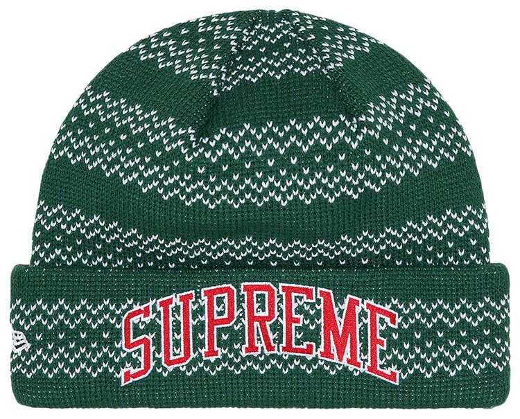 Buy Supreme x New Era Split Beanie 'Green' - FW22BN30 GREEN | GOAT
