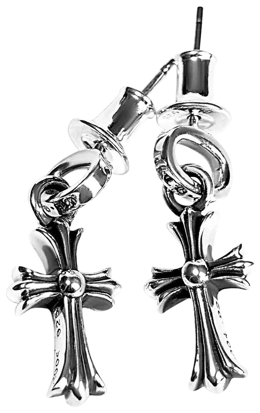 Buy Chrome Hearts Baby Fat Cross Earring 'Silver' - 1383 100000606BFCE ...