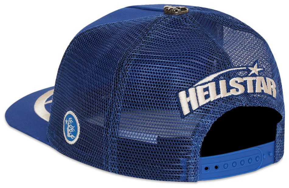 Buy Hellstar Big Logo Trucker Snapback Hat 'Blue' - HS01H01 BLUE | GOAT