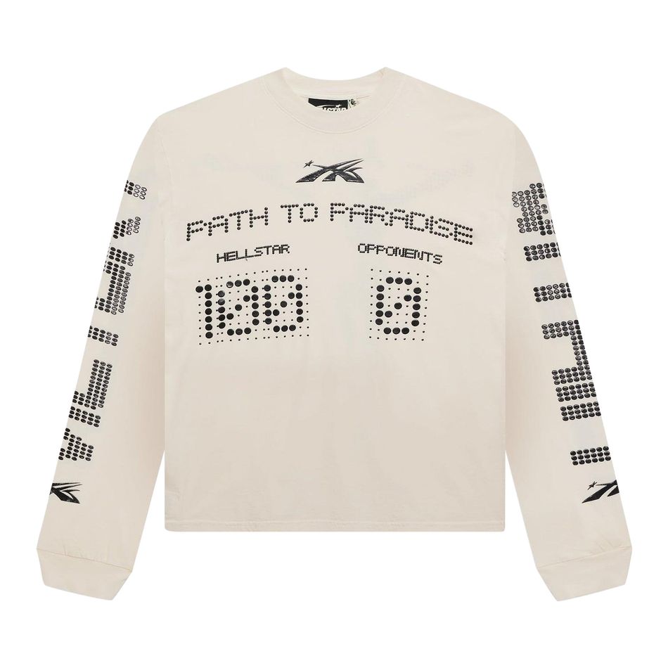 Buy Hellstar Scoreboard Long-Sleeve Tee 'White' - HS01LS001 WHIT | GOAT