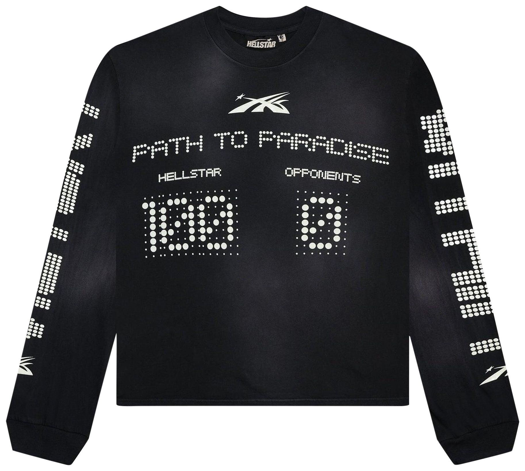 Buy Hellstar Scoreboard Long-Sleeve Tee 'Black' - HS01LS001 BLAC | GOAT