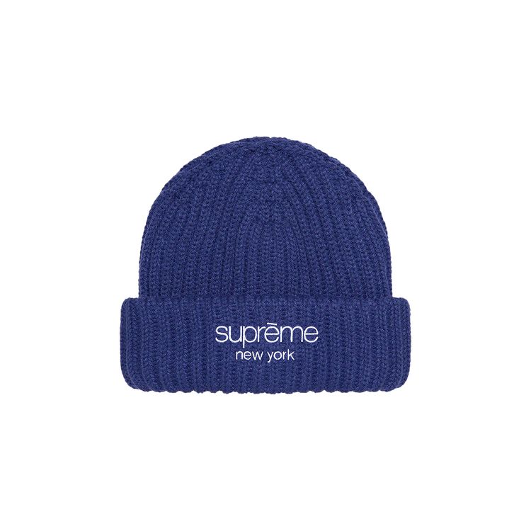Buy Supreme Ribbed Beanie 'Dark Royal' - FW22BN14 DARK ROYAL | GOAT