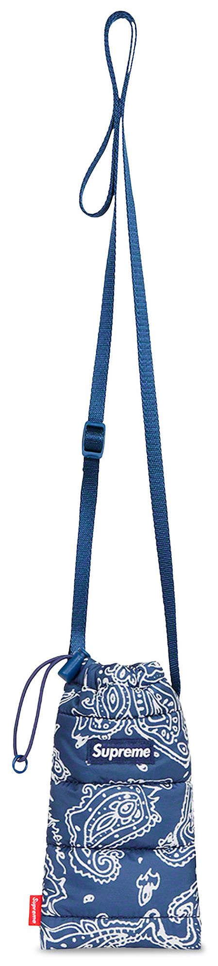 Buy Supreme Puffer Neck Pouch 'Blue Paisley' - FW22B20 BLUE PAISLEY | GOAT