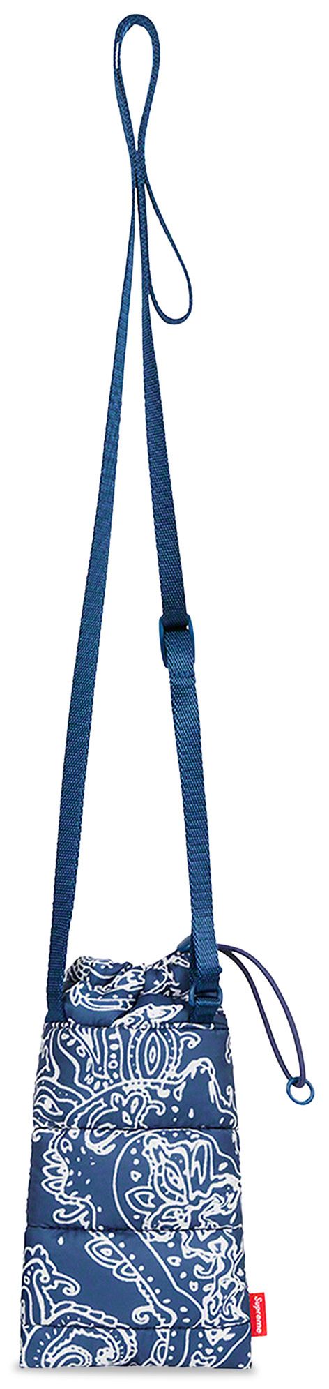 Buy Supreme Puffer Neck Pouch 'Blue Paisley' - FW22B20 BLUE PAISLEY | GOAT