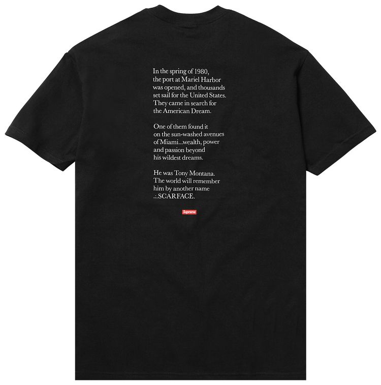 Buy Supreme Scarface Tee 'Black' - FW17T9 BLACK | GOAT