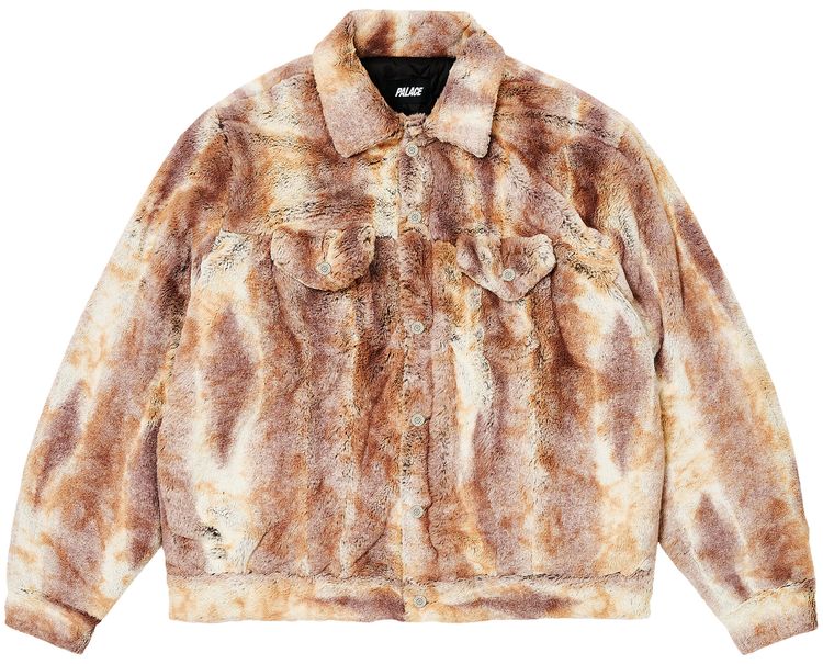 Buy Palace Furry Trucker Jacket 'Brown' - P27JK028 | GOAT