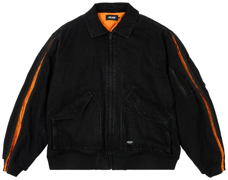 Buy Palace Zipped MA-1 Bomber Jacket 'Black' - P27JK040 | GOAT