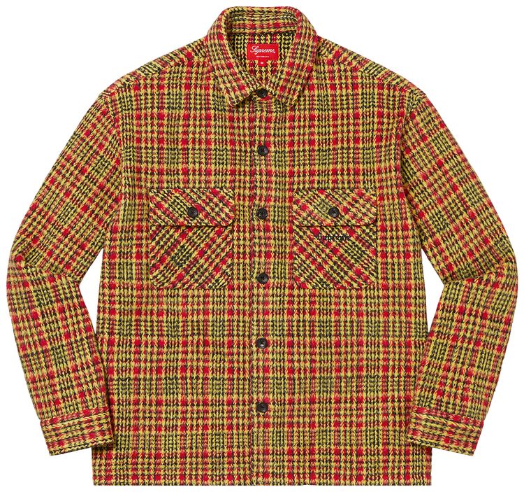 Buy Supreme Heavy Flannel Shirt 'Gold' - FW22S9 GOLD | GOAT