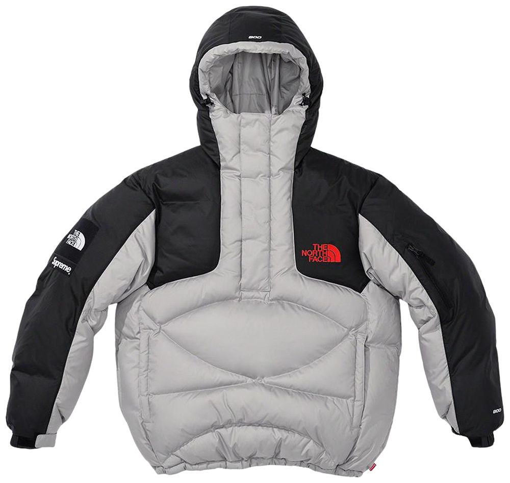 Buy Supreme x The North Face 800-Fill Half Zip Hooded Pullover 'Grey' - FW22J4 GREY | GOAT