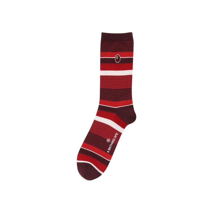 Buy BAPE Hoop Socks 'Red' - 1K30 184 004 RED | GOAT