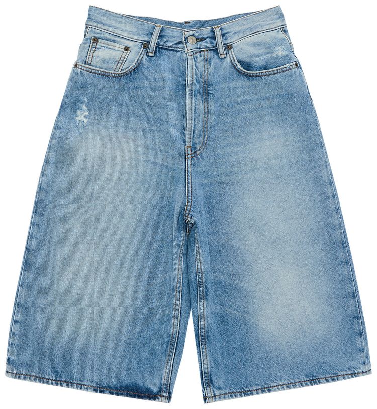 Buy Acne Studios Loose Fit Denim Shorts 'Blue' - BE0162 GOAT BLUE | GOAT