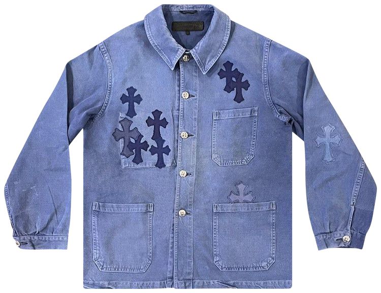 Buy Chrome Hearts Cross Patch Work Shirt (1 of 1) 'Washed Blue' - 1383 ...