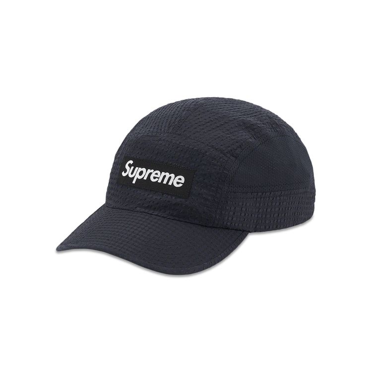 Buy Supreme Mesh Seersucker Camp Cap 'Black' - SS21H15 BLACK | GOAT