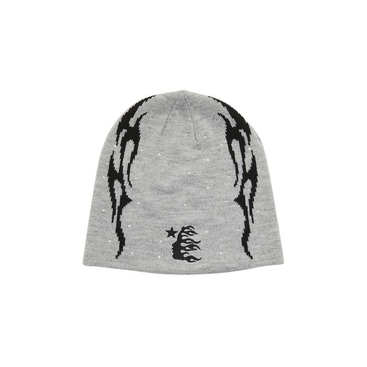 Buy Hellstar Flame Beanie 'Grey' - HS SH 0742 GREY | GOAT