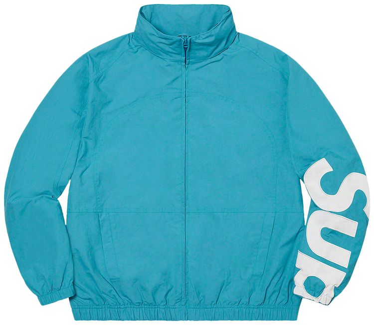 Buy Supreme Spellout Track Jacket 'Aqua' - SS21J59 AQUA | GOAT