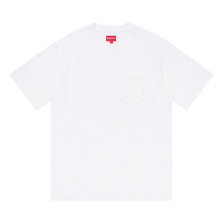 Buy Supreme Laser Cut S Logo Pocket Tee 'White' - SS21KN34 WHITE | GOAT